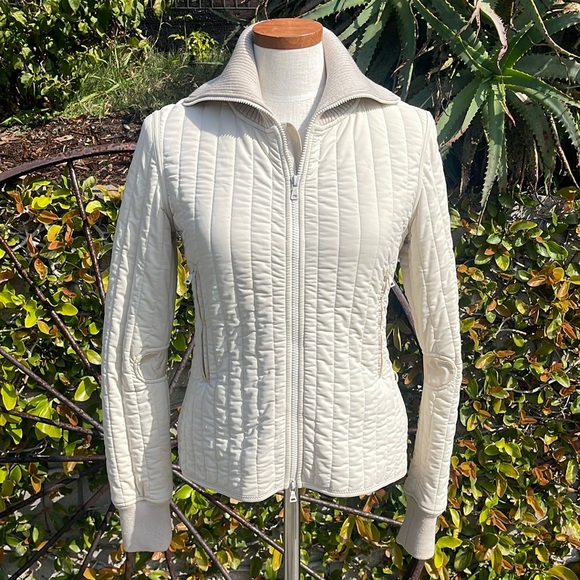 Prada | Jackets & Coats | Prada 200s Cream Quilted Jacket | Poshmark